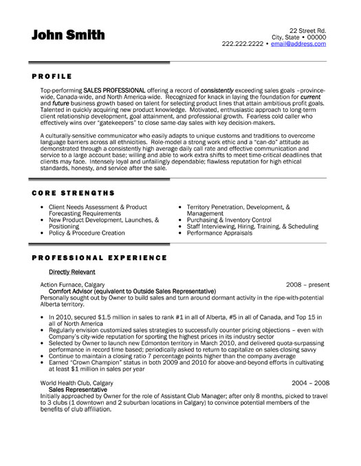 Sales Professional Resume Template Premium Resume Samples Example