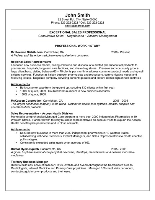 Sales Professional Resume Template Premium Resume Samples Example